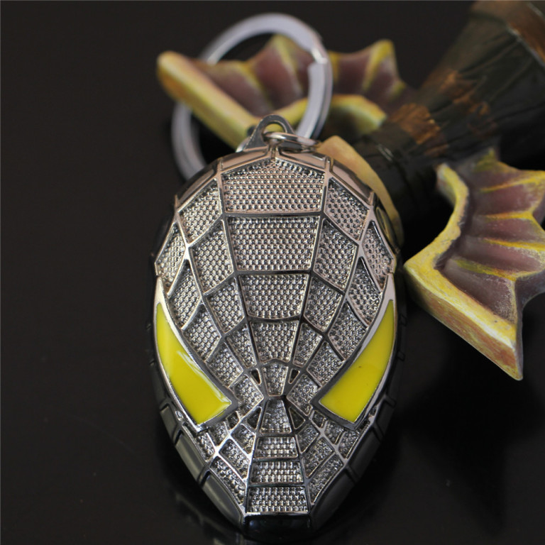 1PCS Movie Theme Marvel Comics Super Hero Key Chain Spiderman Keyfob ...