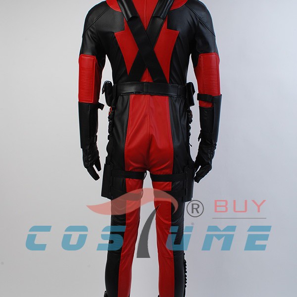 2016 Film Super Hero Deadpool Uniform Jumpsuit Gloves Straps Outfit For ...