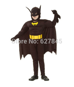 Children super hero Batman Muscle cosplay clothes onesies for kids ...