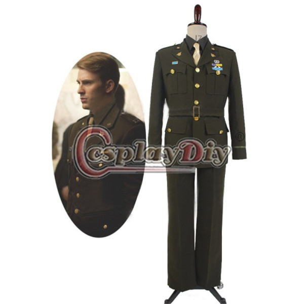 Custom Made Captain America Steve Rogers WWII Army SSR Uniform Outfit ...