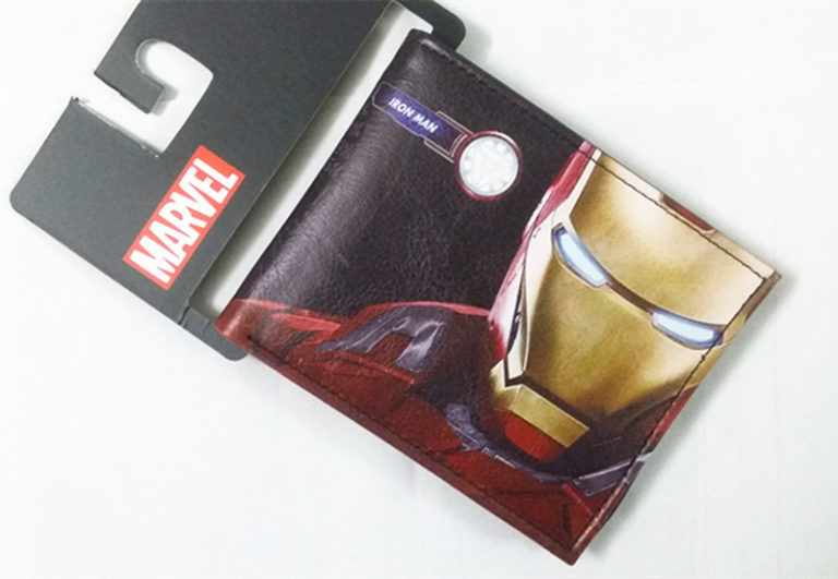 Dropshipping Marvel Comics Iron Man wallets Purse Light Black carteira ...