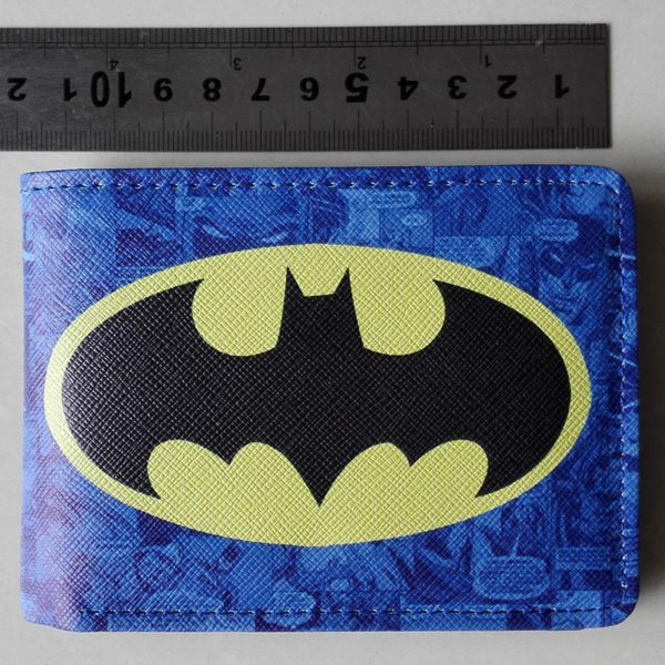 Comics DC Marvel SuperHeros Batman wallet Blue leather wallet bifold ...