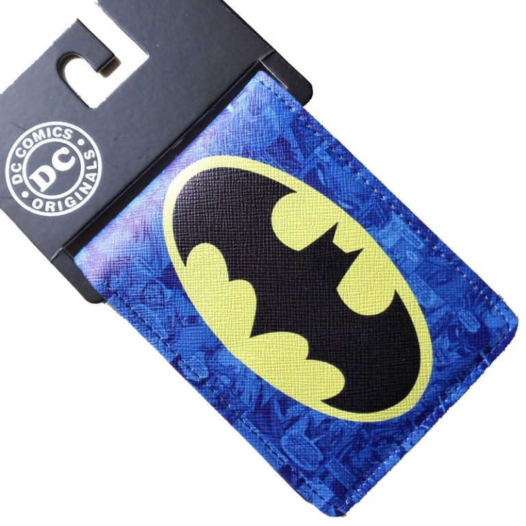 Comics DC Marvel SuperHeros Batman wallet Blue leather wallet bifold ...