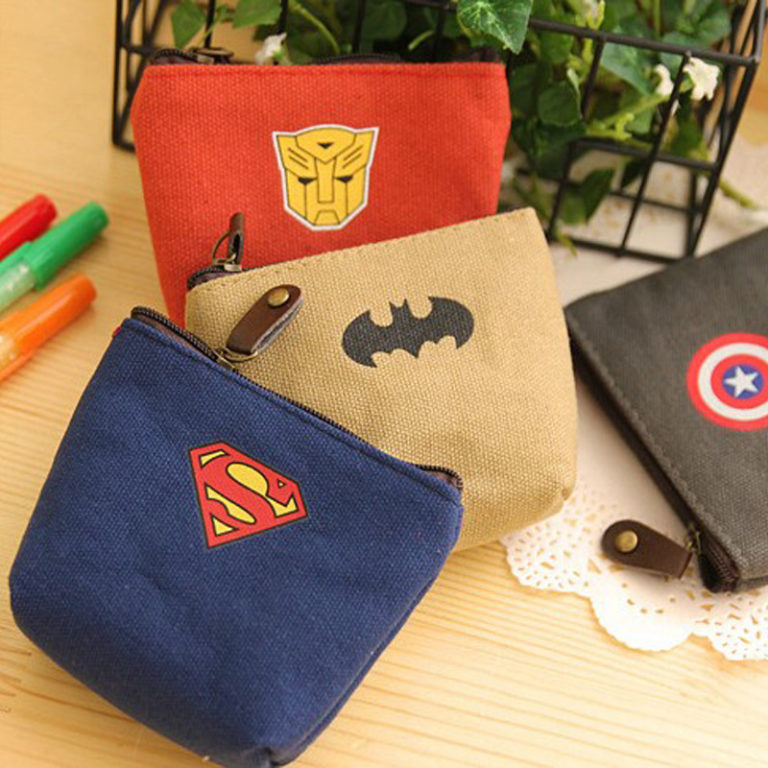 Canvas Adult Baby Boys Kids Superhero Mini Key Batman Coin Wallet Coin ...