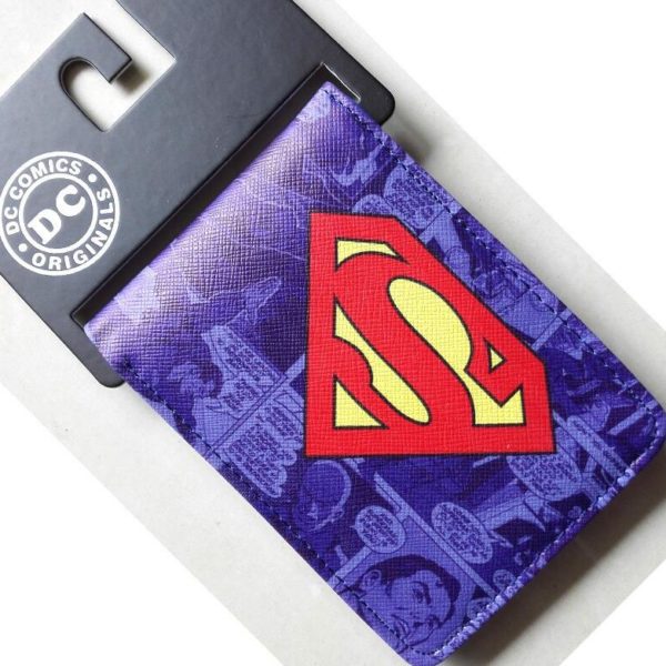 New DC Comics Superheroes Superman character S Logo wallets Purse ...