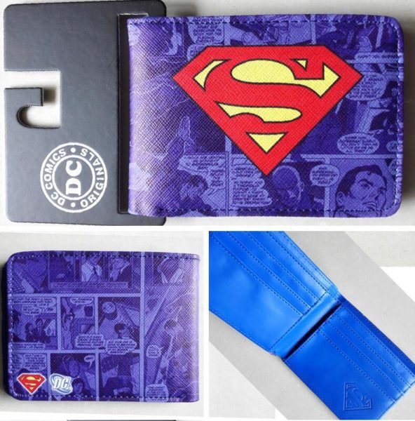 New DC Comics Superheroes Superman character S Logo wallets Purse ...