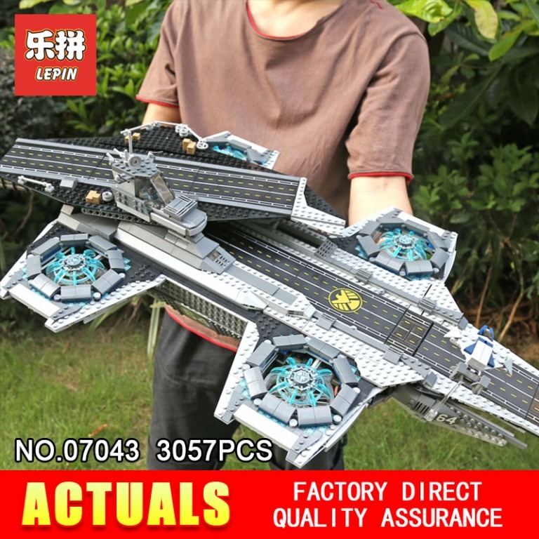 3057Pcs LEPIN 07043 Super Heroes The SHIELD Helicarrier Model Building ...